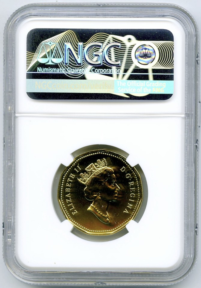 1992 $1 CANADA LOON NGC SP69 DOUBLE DATE LOONIE 125TH ANNIVERSARY ...