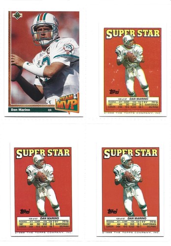 (3) Dan Marino 1988 Topps Yearbook Sticker #29 Super Star & 1991 Upper ...