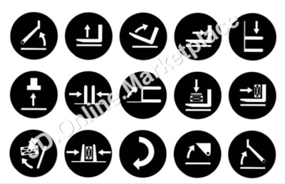 Lever Function Decal Sticker Kit - To Suit Forklifts, Walkie Stackers ...