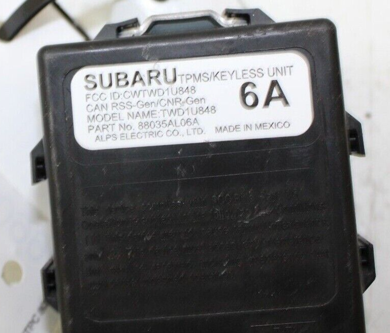 2015-17 SUBARU OUTBACK KEYLESS KEY LESS ENTRY UNIT OEM P/N 88035AL06A ...
