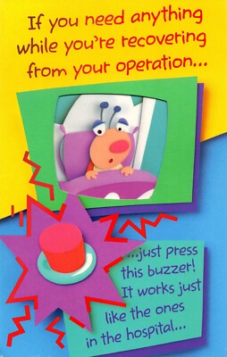 Funny GET WELL OPERATION Card FOR ANYONE, Buzzer by American Greetings ...