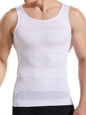 Mens Slimming Body Shaper Vest Shirt Chest Compression Muscle Tank ...