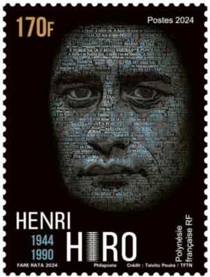 polynesia 2024 polynesie 80 years birth Henri HIRO 1944 1990 art writer 1v mnh | eBay