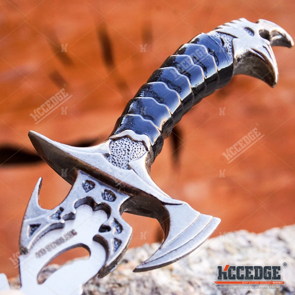 2pc MEDIEVAL KARAMBIT CLAW Knife Twin Set FIXED BLADE DAGGERS Sheath ...