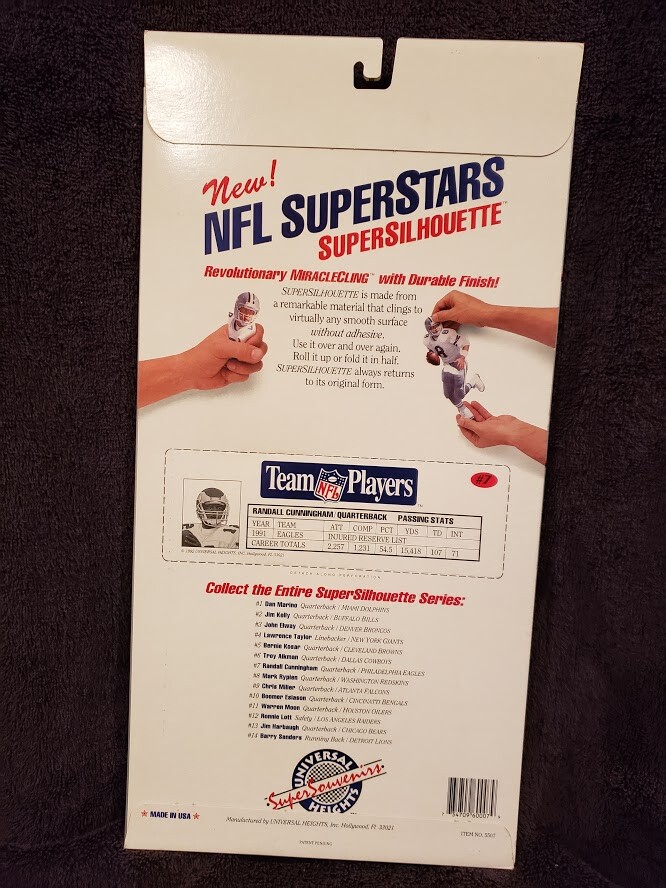 VERY RARE 1992 Randall Cunningham NFL Super Silhouette, Philadelpha ...