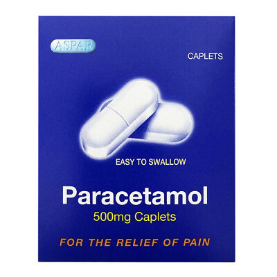 Aspar Paracetamol 500mg 16 Caplets Pain Relief & Fever Reduction | eBay UK