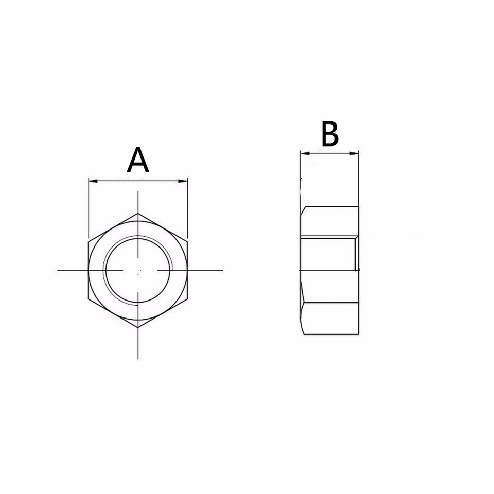 4pcs M10 x 1 mm Pitch Stainless Steel Left Hand Fine Thread Hex Nut ...