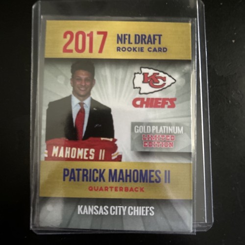 2017 Patrick Mahomes RC " NFL Draft Card" Gold Platium Limited To 2000 Chiefs RC | eBay