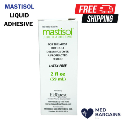 NEW Mastisol Liquid Adhesive Clear Non Irritating Non Adherent Sterile ...
