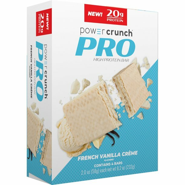 Power Crunch Pro French Vanilla Creme Light Protein Energy Bar 4 Count ...