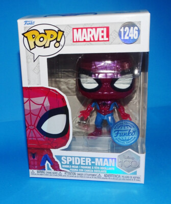 Funko Pop! Disney 100th Anniversary Spider-Man (Facet) #1246 +protector ...