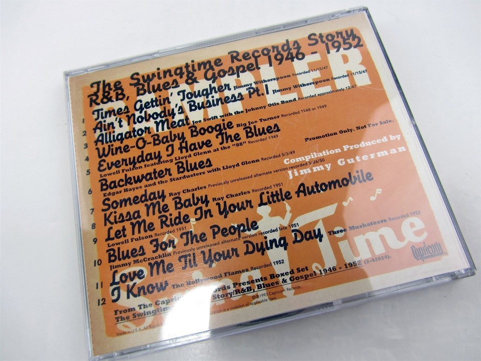 CD - Swing Time Records Story Sampler 1946-1952 Capricorn - PRO-CD-6471 ...
