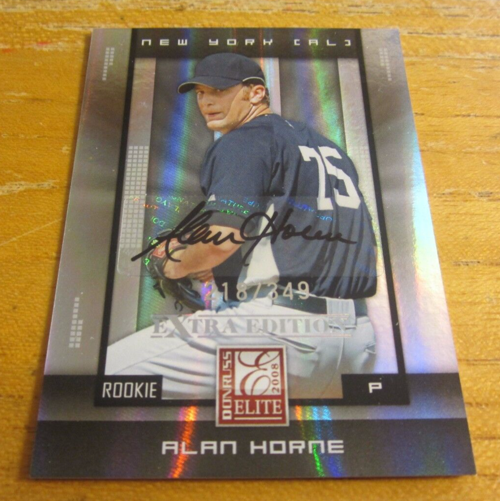 Alan Horne Autographed 2008 Donruss Elite Extra Edition #102 #'d 218/ ...