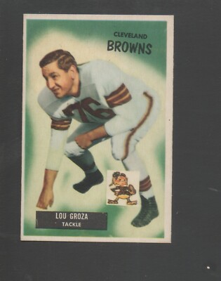 1955 Bowman Football Card #37 Lou Groza-Cleveland Browns Near Mint Card ...