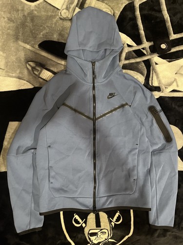Nike Men's Sportswear Tech Fleece Full-Zip Hoodie Blue CU4489-442 Size ...
