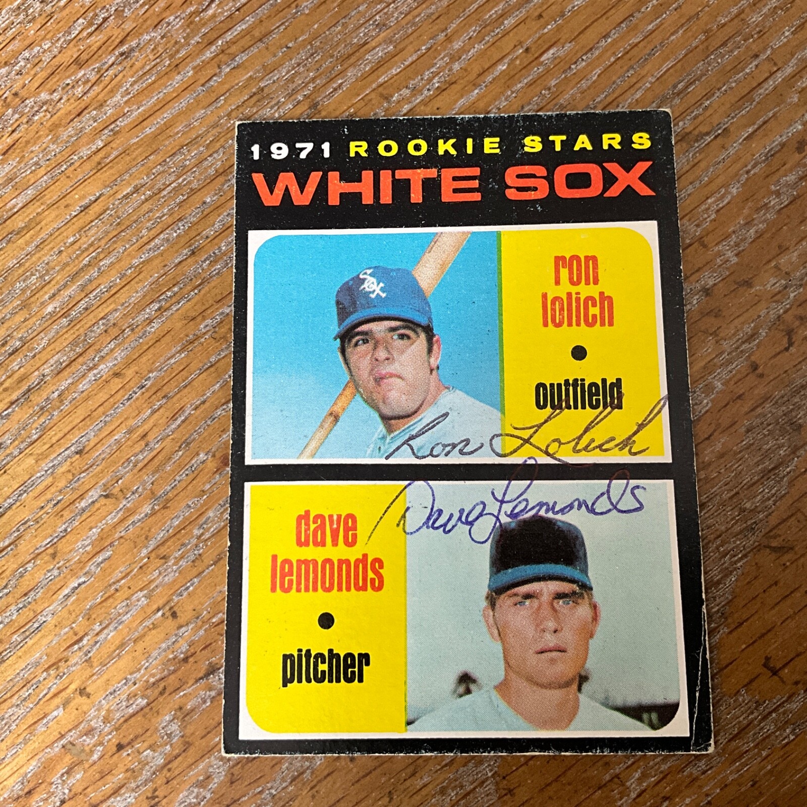 Autographed 1971 Topps rookies w/ RON LOLICH & DAVE LEMONDS. #M-1 | eBay