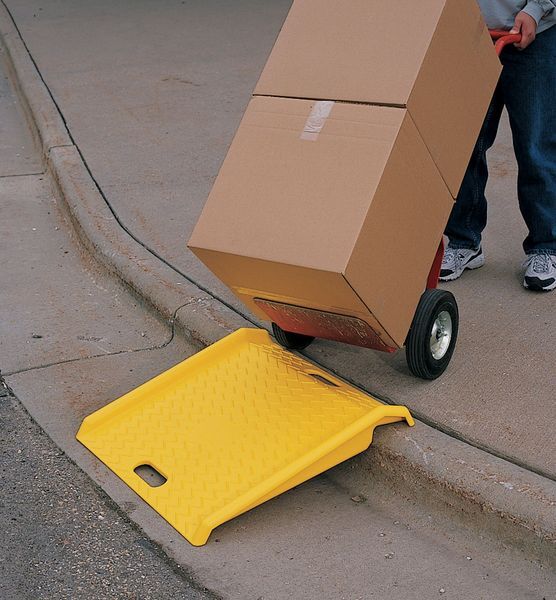 Eagle 1794 High Density Polyethylene Curb Ramp Yellow 1000 Lbs Load ...