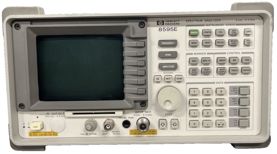 HP 8595E Spectrum Analyzer 9kHz-6.5GHz w/ Opts & NIST Traceable ...