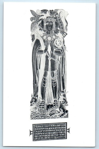 Hever Kent England Postcard Brass of Sir Thomas Bullen St. Peters ...