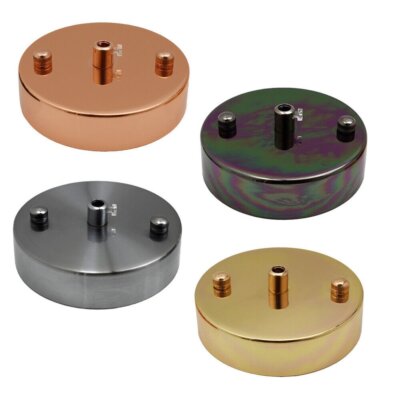 10cm x 2.5cm Colour Ceiling Roses Easy Fit Light Weight Metal Ceiling ...