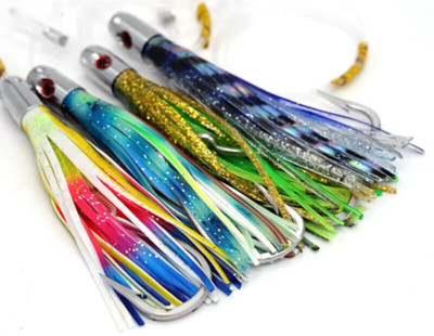 5 PACK JET HEAD SALTWATER FISHING LURE 5" WAHOO,TUNA,DOLPHIN,DORADO ...