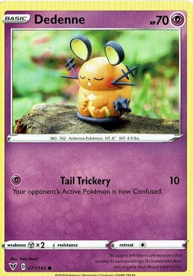 POKEMON DEDENNE VIVID VOLTAGE COMMON CARD 077/185 | eBay