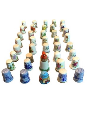 (Lot of 40) Thimble : Reutter Porcelain, Royal Sutherland, Oakley China ...