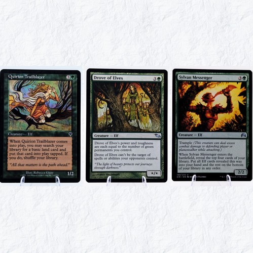 Green Elf Creature Mini Magic Card Lot in a Protective Sleeves | eBay