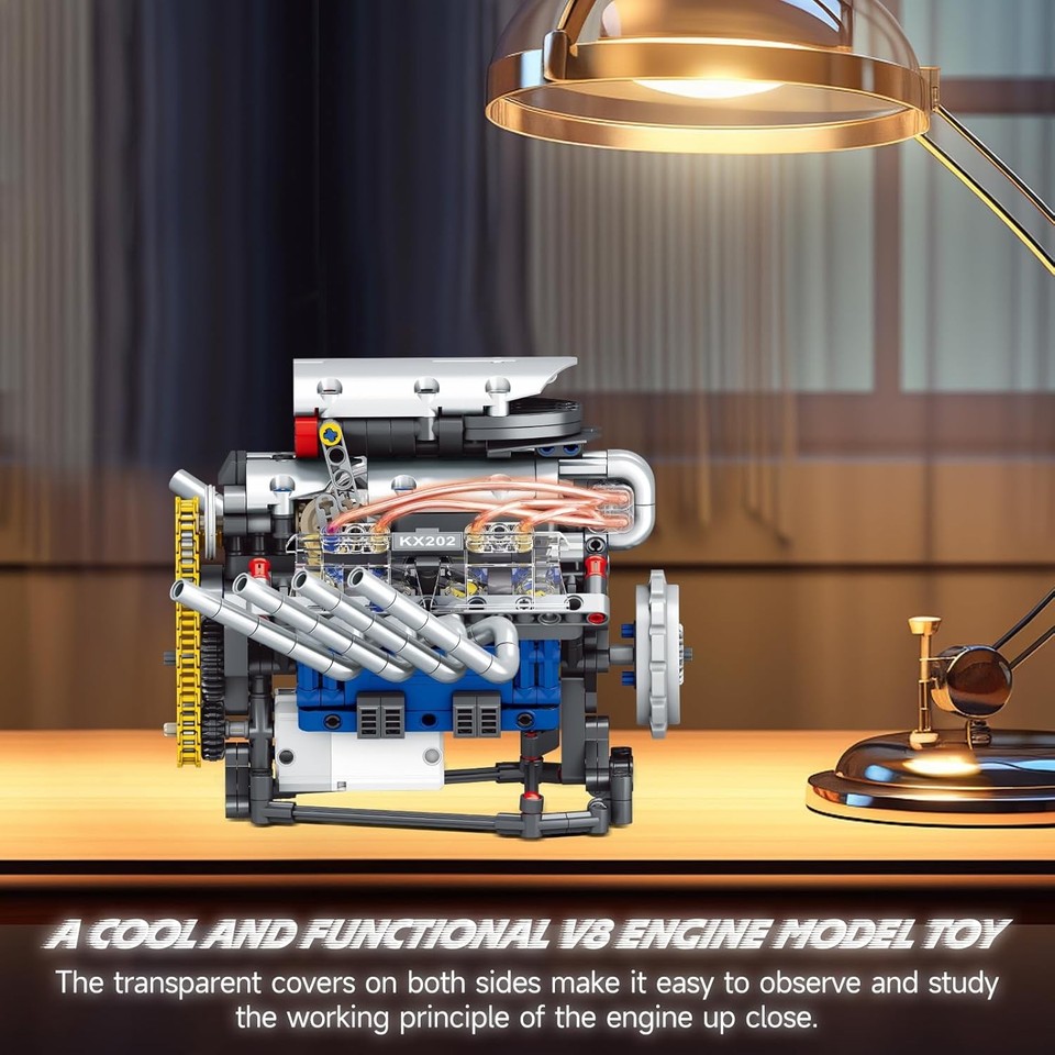 V8 Engine Building Set,Build Your Own Mini Engine That Works, Physical ...