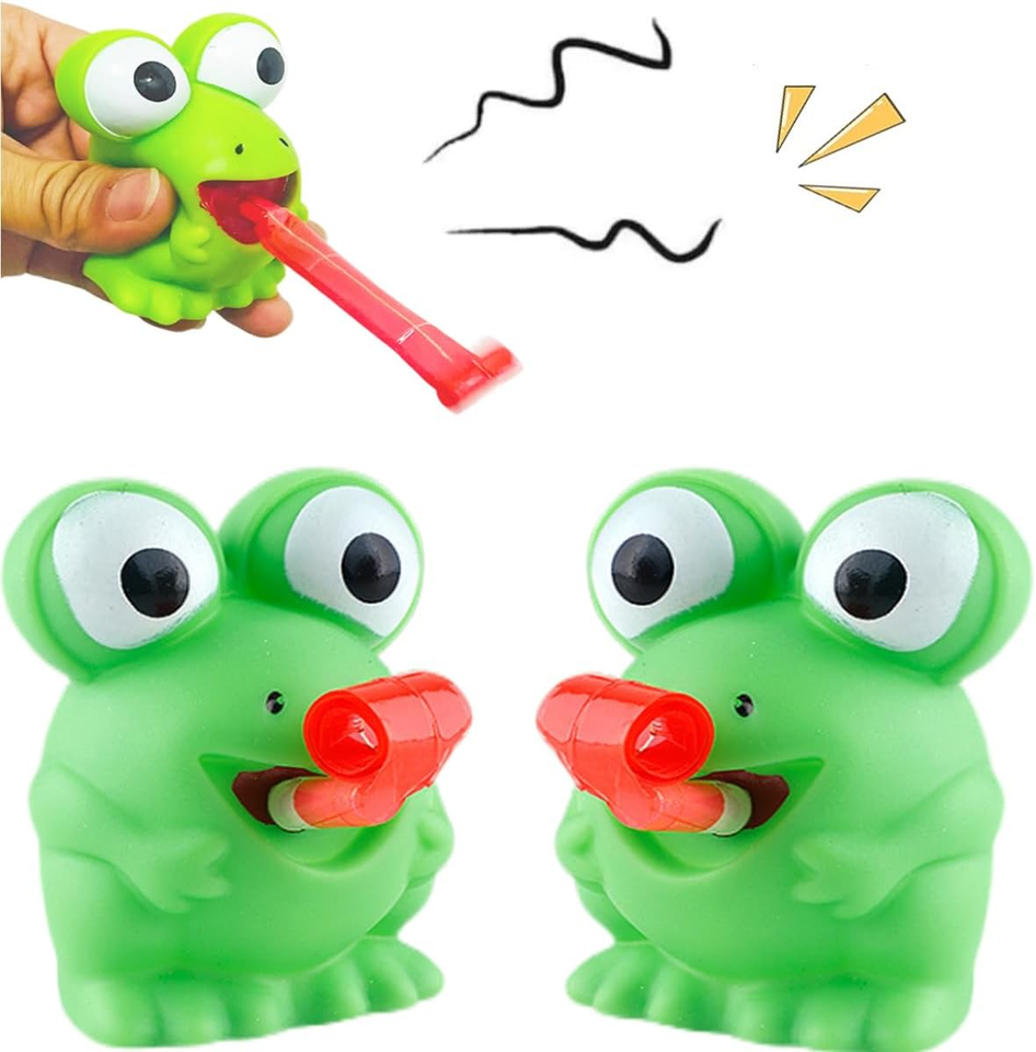 Squeeze Stress Frog Toys,Tongue Sticking Out, Birthday Party Favor, Novelty Reli | eBay