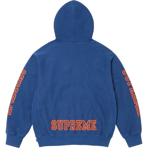 Supreme Collegiate Sleeve Hooded Sweatshirt Hoodie Dark Royal FW24 Size ...