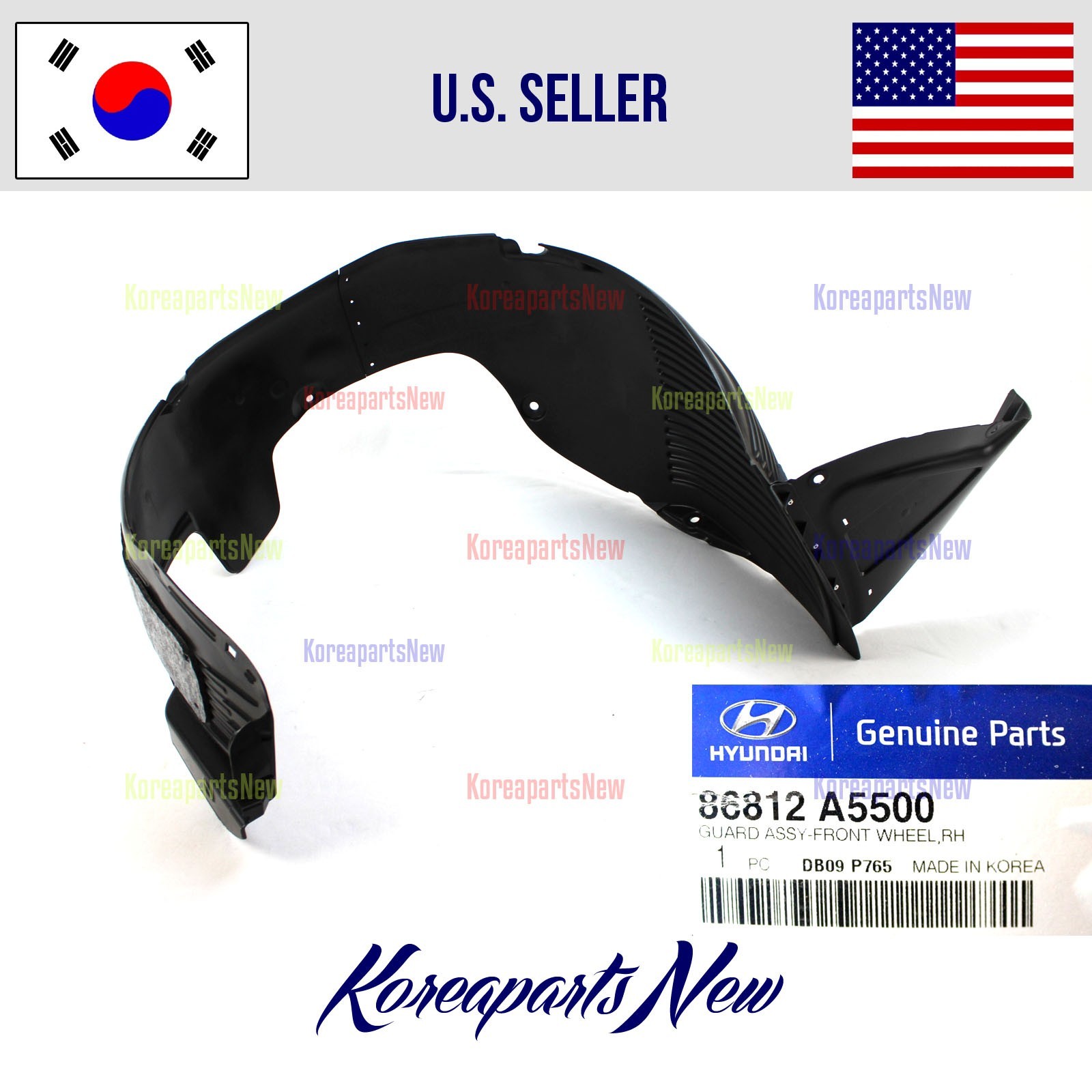 FRONT Fender Liner Right PASSENG 86812A5500 ⭐GENUINE⭐ fits Elantra GT ...