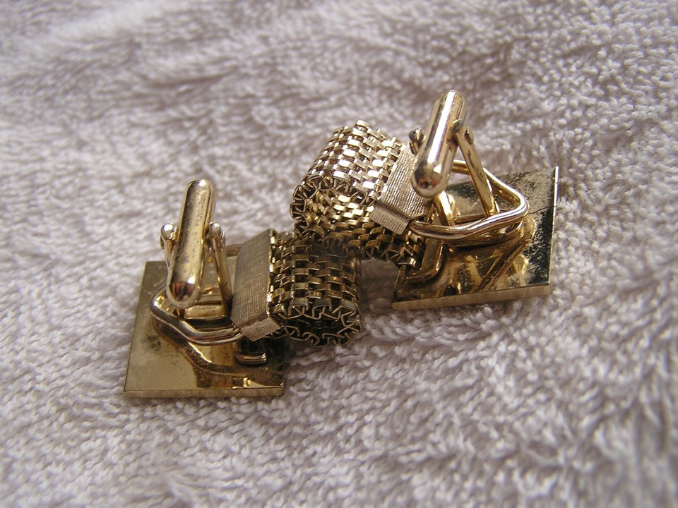 Vintage Wrap-Around Cufflinks Gold Toned | eBay