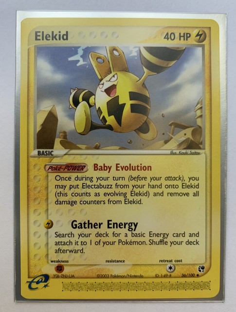 Pokémon TCG Elekid EX Sandstorm 36 Reverse Holo Uncommon for sale ...