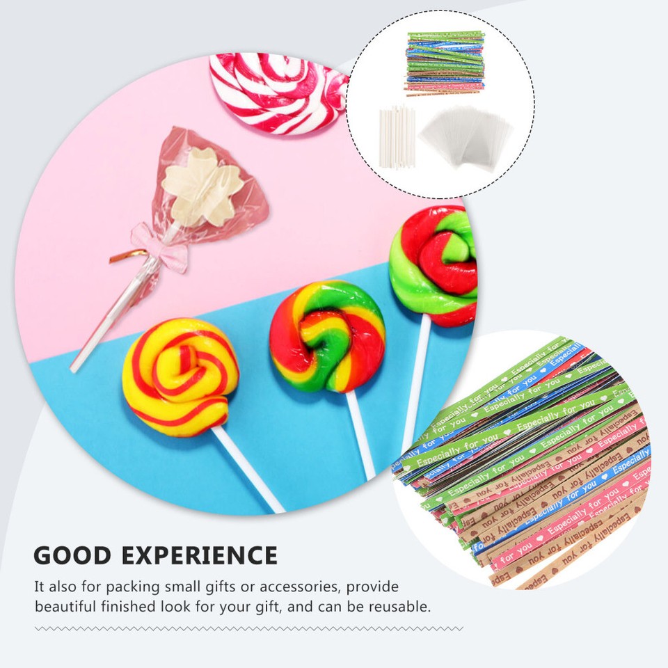 Lollipop Stick Kids Ties Wrapper Sticks Bag Lollipops Gift Bags Candy ...