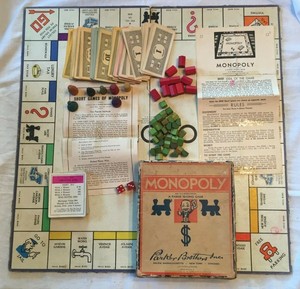 Monopoly original 1940s board game kids playing - europeanjes