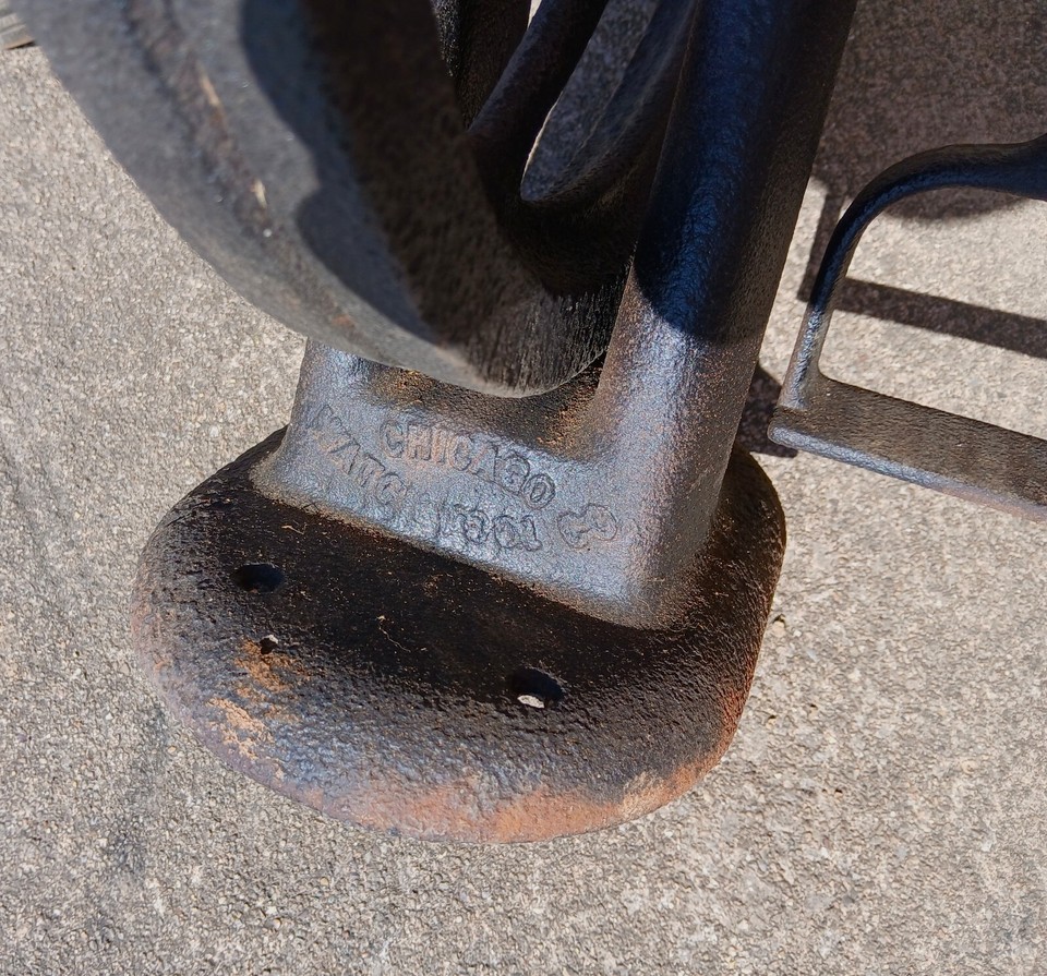 Antique Jewelers Pedal Treadle Lathe Kick Flywheel Wheel Chicago Watch ...