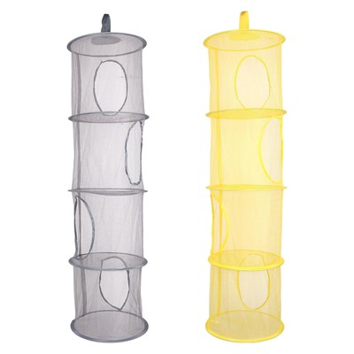 injoyjo Hanging Mesh Storage Organizer Net Compartments for Travel Wall ...