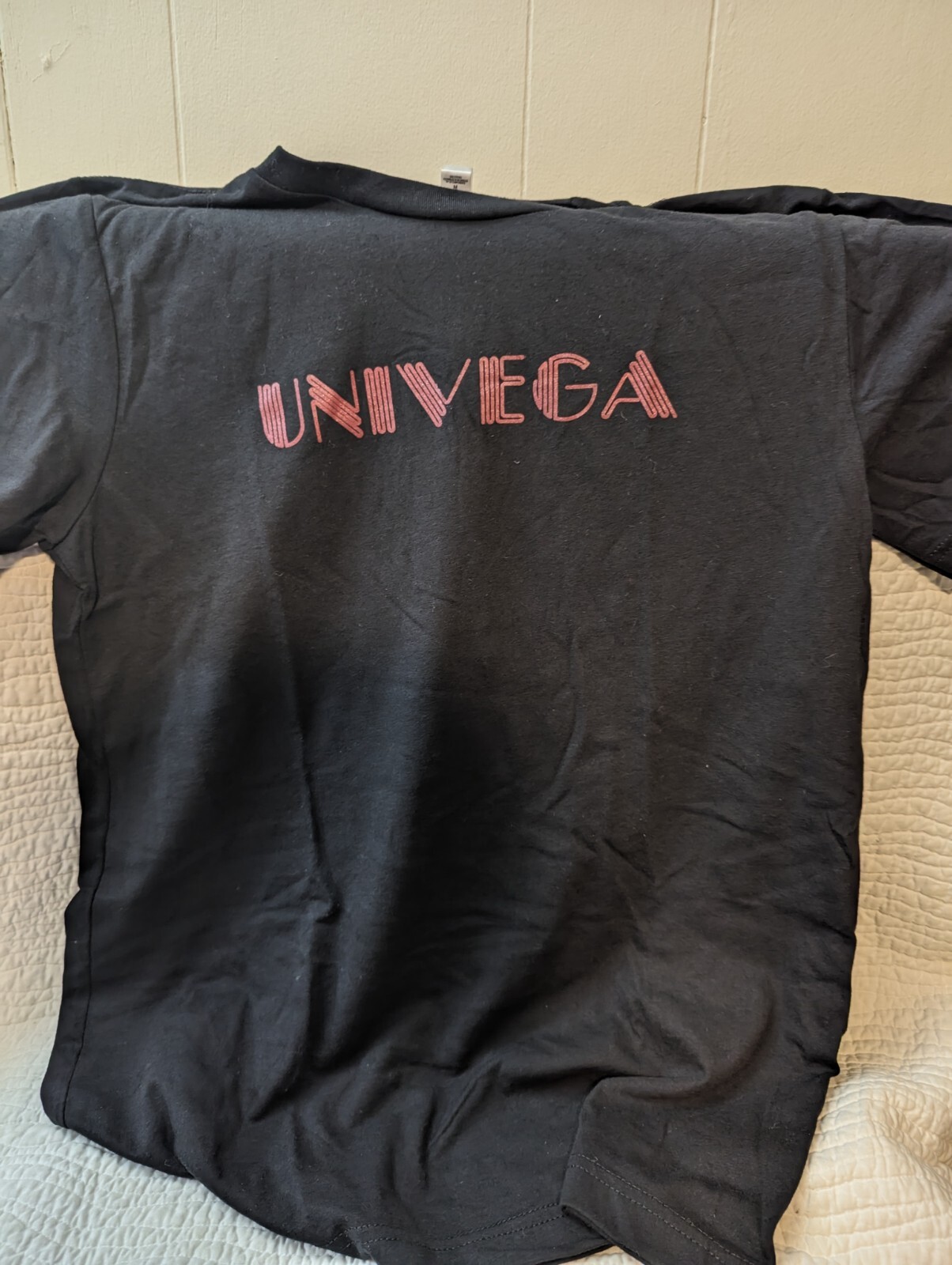 UNIVEGA Black w/ Classic Logo in Red T-Shirt Small | eBay