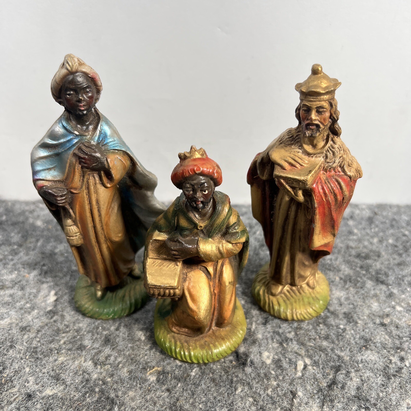 Vintage Early Italy 3 Wise Men Nativity Gold Frankincense Myrrh ...