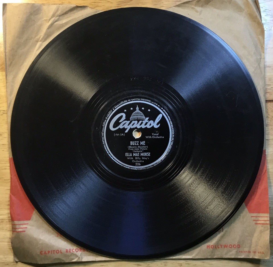 Ella Mae Morse, 10” ~ 78rpm ~”Rip Van Winkle” / “Buzz Me” ~Capitol 226 ...