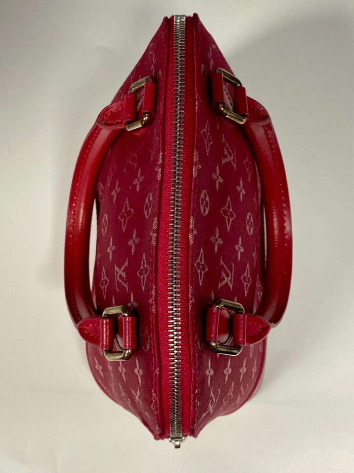 Authentic Louis Vuitton Monogram Red Satin Little Alma Handbag | eBay