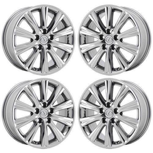 17" LEXUS ES350 PVD BRIGHT CHROME WHEELS-C RIMS FACTORY OEM 74191 ...