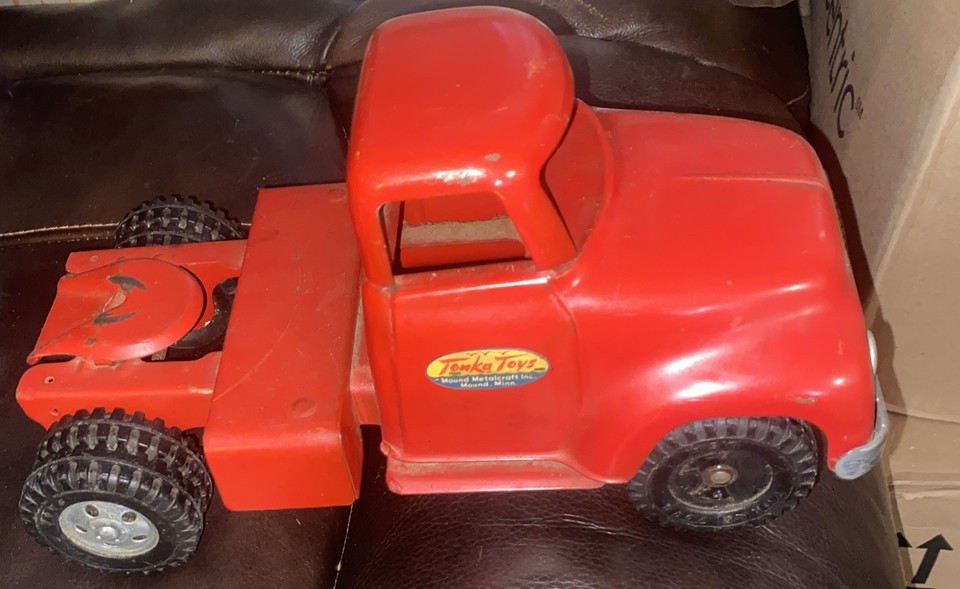 Tonka Logging Semi-Truck 1950's Pressed Steel Good Original Old Toy 24 ...