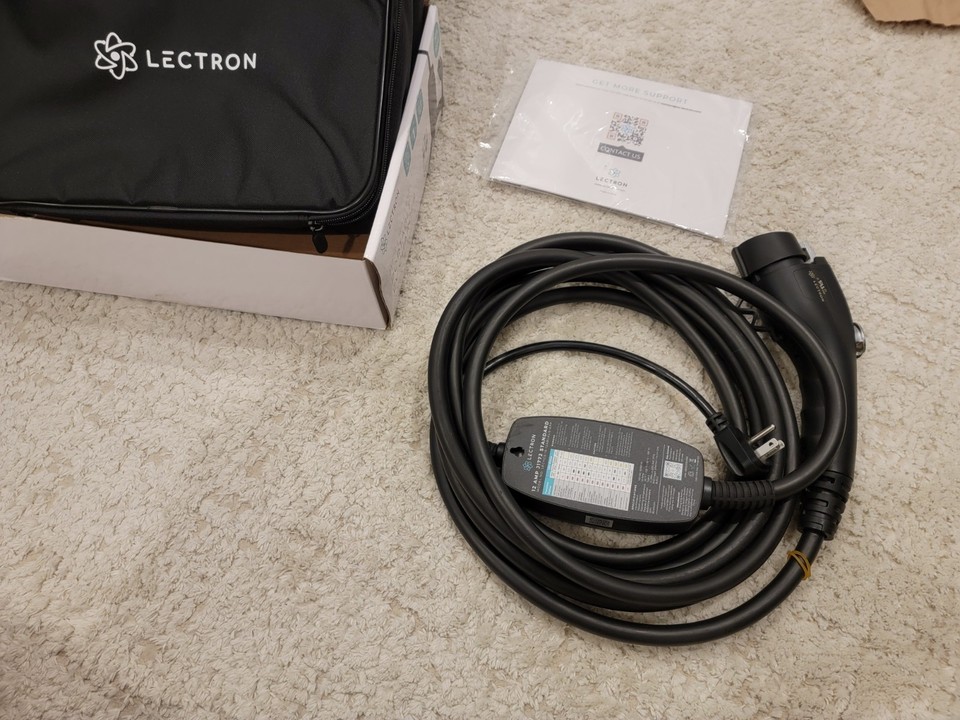 Lectron Level 1 J1772 EV Charger with Wi-Fi/App - 12 Amp, 12 120V NEMA ...