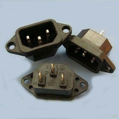 5pcs Power IEC Connector Power Jack Chassis Mount 3P AC | eBay