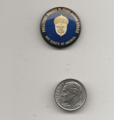 PIN BACK Button / " WALTER W HEAD ACORN AWARD "- Boy Scout BSA A132/10 ...
