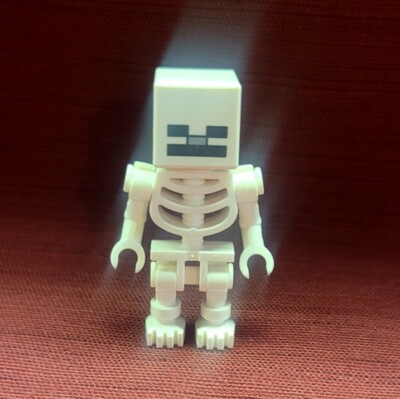 Lego Minecraft SKELETON Minifigure Min011 with Cube Skull | eBay