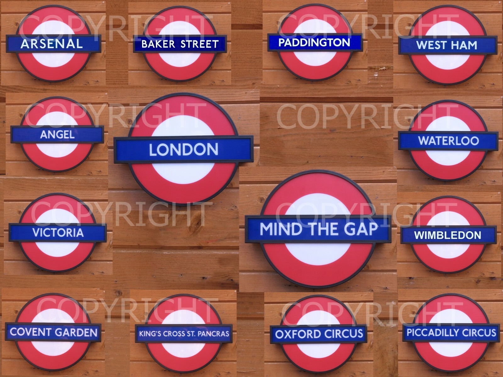 LONDON UNDERGROUND SIGN LIGHT BOX. LED Battery / USB Power. 15 Station ...