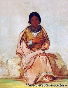 Chee-a-ex-e-co, A Yuchi Indian Woman - 1838 - George Catlin Art Print ...